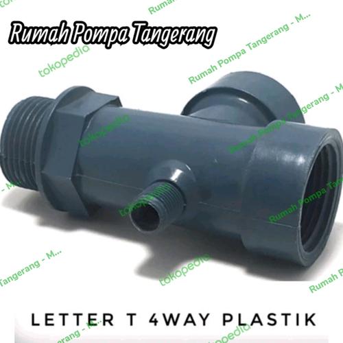 Jual SPARE PART POMPA / PLASTIK T JOINT / LETTER T CABANG 4 PVC ...