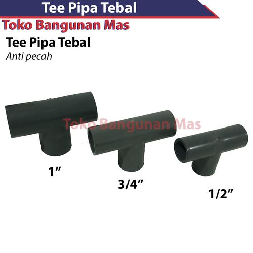 Jual Sambungan Pipa Tee 1/2 inch 3/4" 1 inch T pipa 1/2" 3/4" 1 - 1/2 ...