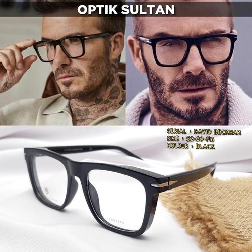 Jual Frame Kacamata Minus Pria Sporty David Beckham Square Photocromic ...