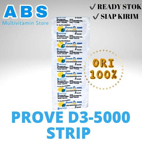 Jual prove d3 5000 iu strip isi 10 tablet vitamin d3 5000iu d3-5000 ...