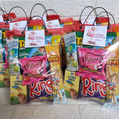 Jual paket snack ulang tahun ultah anak bingkisan jajan goodie bag ...