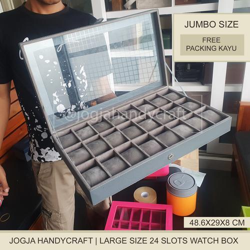 Jual JUMBO SIZE Kotak Tempat Jam Tangan Isi 24 Slot / Watch Box / Box ...