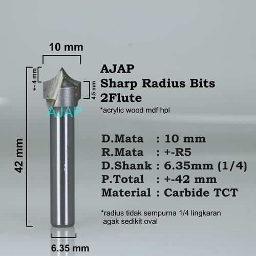 Jual Mata Profil CNC 3DV Groove 1/4 inch mata router kayu ukir sharp ...