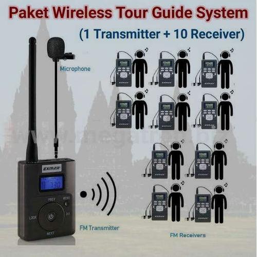 Jual Paket Wireless Tour Guide System (1 wireless Transmitter +10 ...