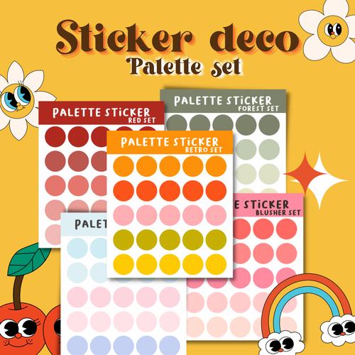 Jual Sticker deco bulat palette warna circle PART 1 - Retro, chromo ...