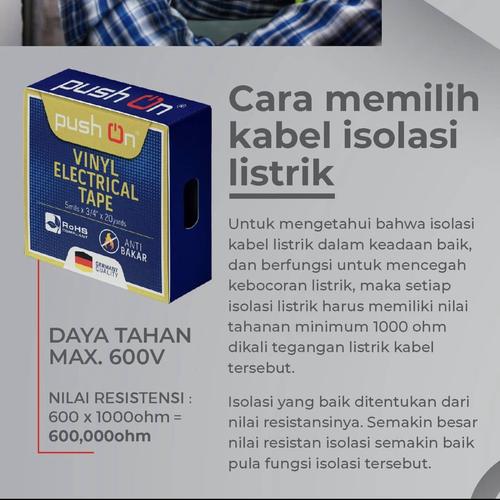Jual Isolasi hitam anti bakar 3m , national , pushon - Push on - Kota ...