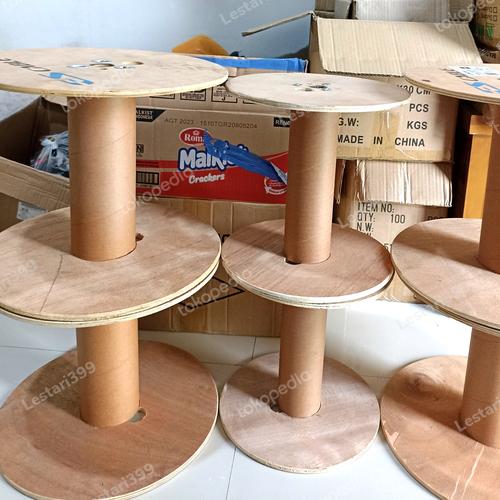 Jual Bobin gulungan kabel kayu Triplek/bobin kabel kayu triplek - kecil ...