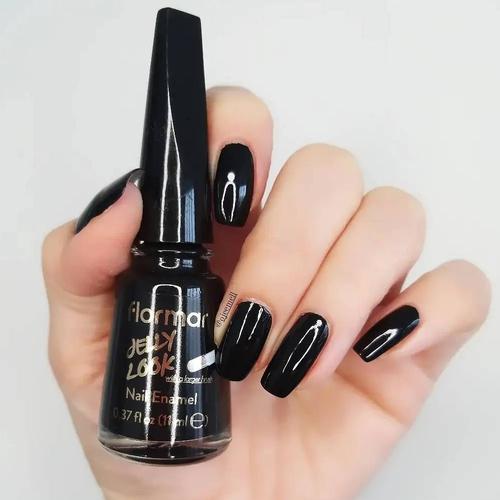 Jual JL28- KUTEK FLORMAR JELLYLOOK JL28 Patent Black Cat Kuku Hitam ...