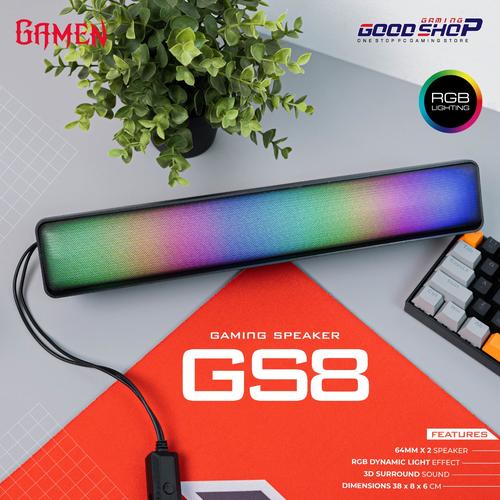Jual Gamen GS8 / GS 8 Multimedia Speaker Gaming RGB - Gaming Speaker ...