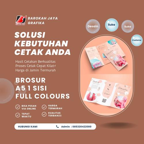 Jual Brosur/pamflet A5 1 Sisi Full Colours 1 Rim | Untuk Kebutuhan ...
