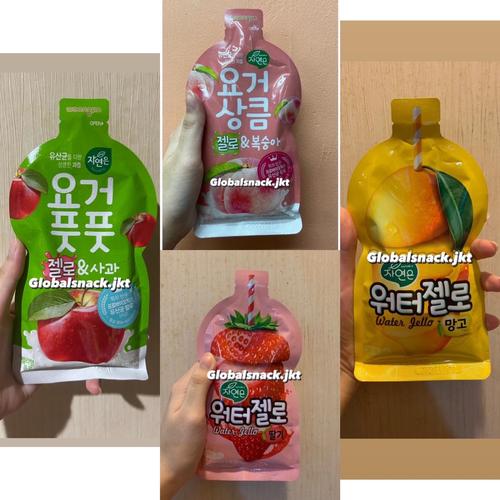 Jual WOONGJIN WATER KONJAC JELLY PEACH / WATER JELLY RO STRAWBERRY ...