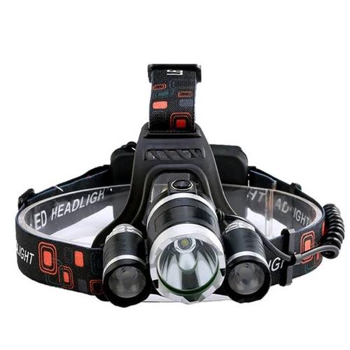 Jual Senter Kepala Headlamp 3 LED Cree XM-L 3T6 Senter Kepala 3 Lampu ...