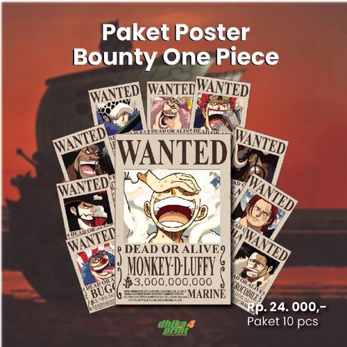 Jual Poster Bounty One Piece | Size A4 Harga Satuan | Poster Anime ...
