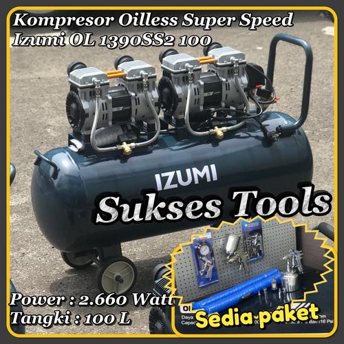 Jual Kompresor Oilless Izumi OL 1390 OL1390 SS2 100 Kompressor 3,5 HP ...
