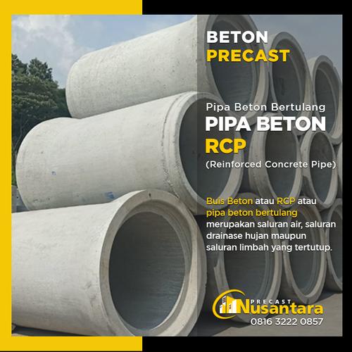 Jual Pipa RCP ukuran diameter 1000 RJ X 2450 MM /Pipa Beton /Buis Beton ...