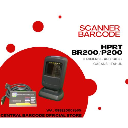 Jual HPRT SCANNER BARCODE HPRT BR200 / P200 2DIMENSI USB PESAING DS9308 ...