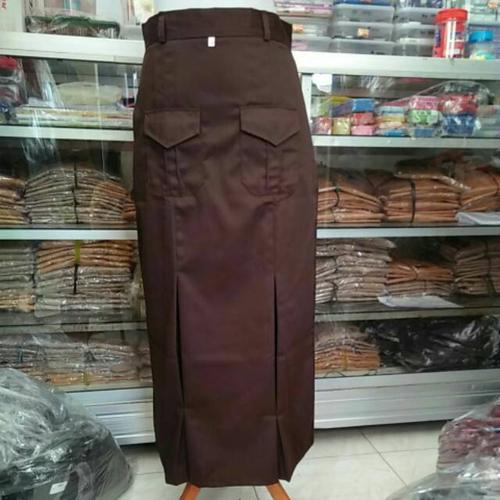 Jual Rok span Pramuka SMP belah 2 kantong depan ROK SPAN COKLAT ROK PRAMUKA - S - Kota Surabaya ...