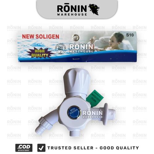 Jual SOLIGEN Kran Shower PVC Chrome Cabang 2 Double Keran Air Tembok ...