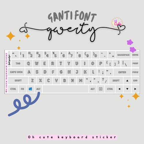 Jual Ganti huruf stiker keyboard qwerty - inggris - oh cute sticker ...