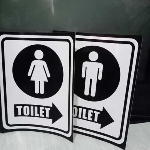 Jual SIGN STIKER LOGO TEMPAT TOILET PRIA WANITA PANAH KANAN. RAMBU K3 ...