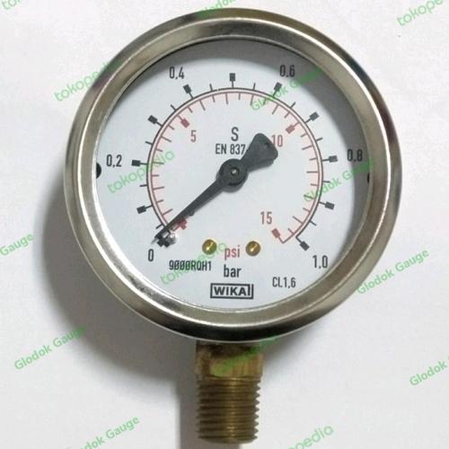 Jual Pressure Gauge Manometer Wika 2,5 Inch Bottom Brass Kuningan - 1 ...