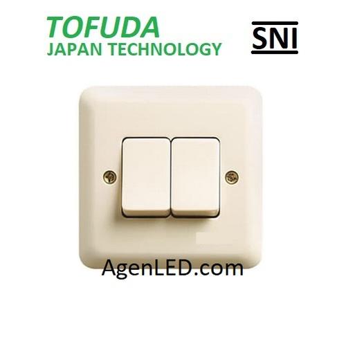 Jual TOFUDA Saklar Seri Double 2 Gang Inbow Model broco new gee Cream ...