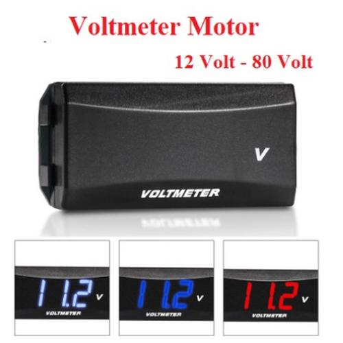 Jual Voltmeter Volt Meter LED Digital Slim Waterproof Motor Mobil ...