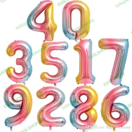 Jual Balon Foil Angka 70 cm/ Balon Angka Besar - Rainbow - Jakarta ...