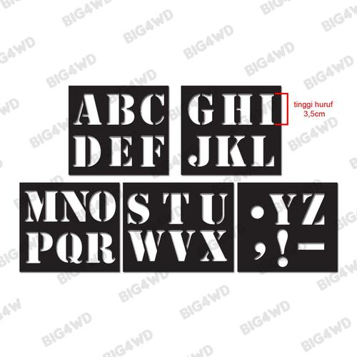 Jual STENCIL MAL CETAKAN CAT SEMPROT HURUF DAN ANGKA - HURUF - Jakarta ...