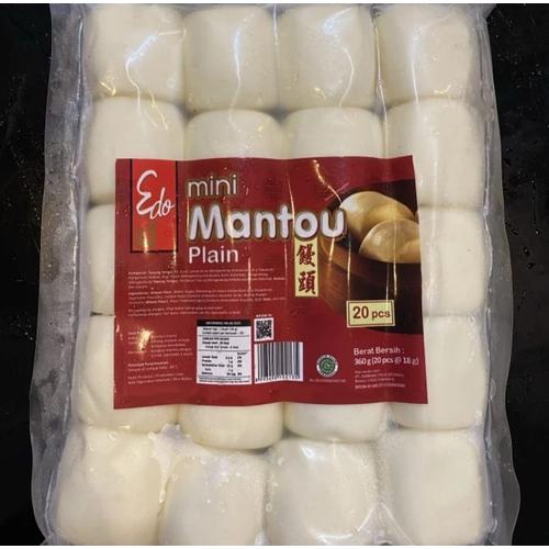 Jual Edo mini mantou plain 360 gr / mantau edo mini plain isi 20 pcs ...