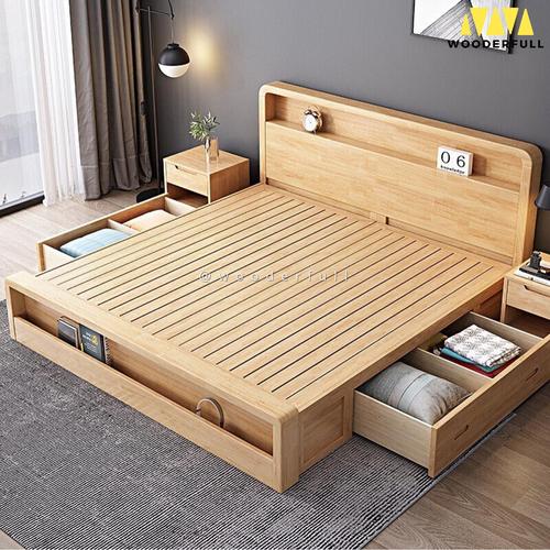 Jual Tempat Tidur minimalis kayu jati dipan laci - 180x200 - Kab ...