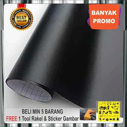 Jual Stiker hitam doff/mate/wall stiker hitam doff/mate - per 25 cm ...