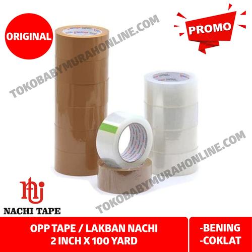 Jual Lakban Isolasi Tape Bening Nachi 2" x 100 yard - Putih - Kota ...