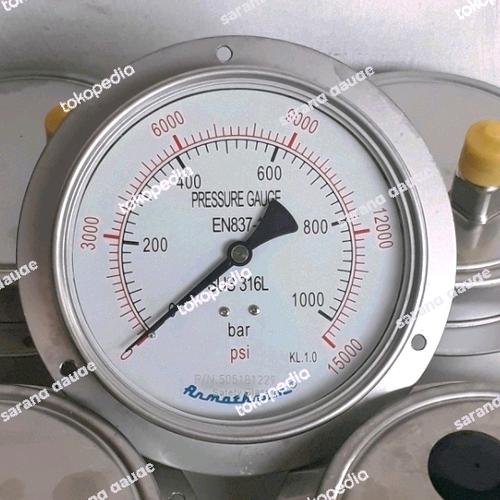 Jual pressure gauge 15000psi / 1000bar 6" model payung allss armatherm ...