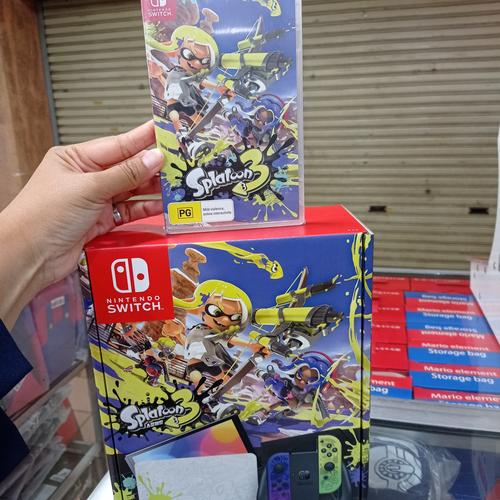 Jual nintendo switch oled splatoon 3 edition free game splatoon 3 ...