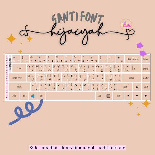 Jual Part 1 Ganti huruf stiker keyboard hijaiyah - arab - oh cute ...