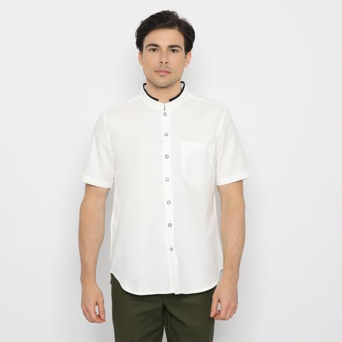 Promo Code Male - Mine Kemeja Basic Kerah Shanghai Putih List Hitam ...