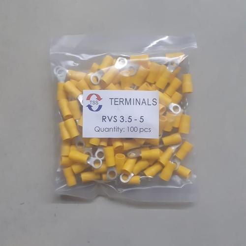 Jual Kabel Skun Ring 4mm M5 Isolasi / Kabel Skun Ring Isolasi RVS 3.5 ...
