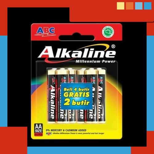 Jual BATERAI ABC ALKALINE UKURAN AA | Batre Alkalin Jam Dinding A2 ...