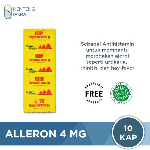 Jual Alleron 4 Mg 10 Kaplet - Obat Alergi Gatal Gatal Rhinitis dan ...