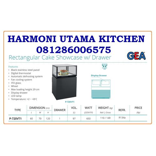 Jual GEA Rectangular Cake Showcase W/Drawer Type P-720VT1 - Kota Bekasi ...