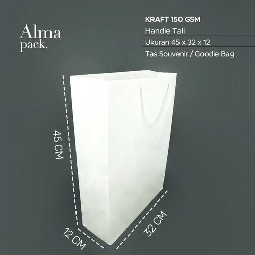 Jual Paper Bag - White Kraft ukuran Large (putih polos) - Kota Surabaya ...