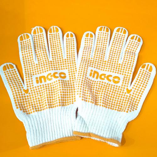 Jual INGCO SARUNG TANGAN KERJA BINTIK BENANG PVC DOTS SAFETY GLOVE ...
