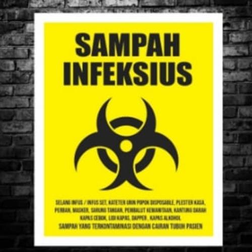 Jual STIKER SIGN 10X15. TEMPAT SAMPAH INFEKSIUS KUNING. RAMBU K3 SAFETY ...