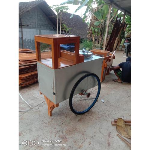 Jual Gerobak Cilok / Gerobak Rujak Es Cream / Gerobak Dorong - Mahoni ...