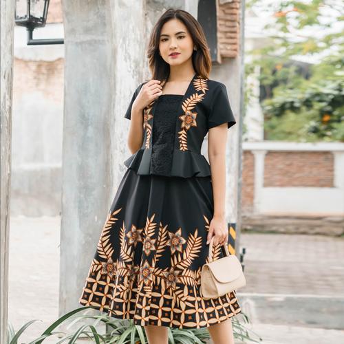 Jual Batik Kultur Set - PLLT & FRS - LungLungan Kawung Black Sogan ...