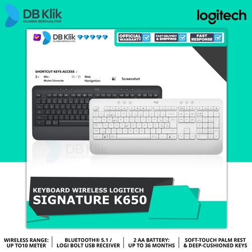 Promo Keyboard Logitech Signature K650 Wireless Bluetooth Comfort - K ...