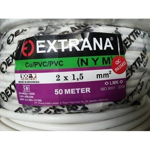 Jual Kabel Extrana NYM 2x1.5mm 1Roll 50m Kabel Tembaga Isi 2 Original ...