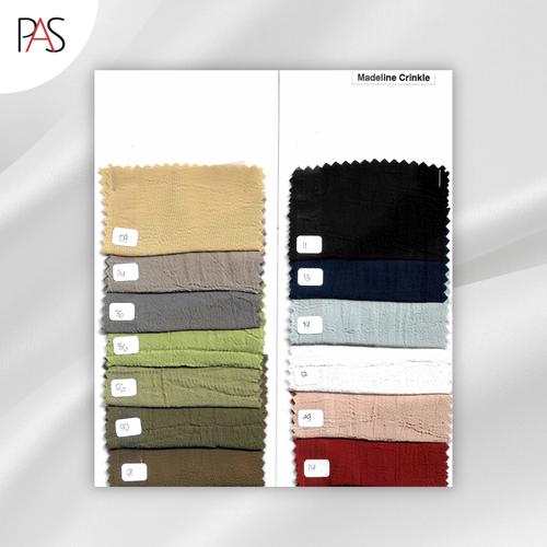 Jual Katalog Warna Kain Polyester Crinkle Bahan Madeline Crinkle ...