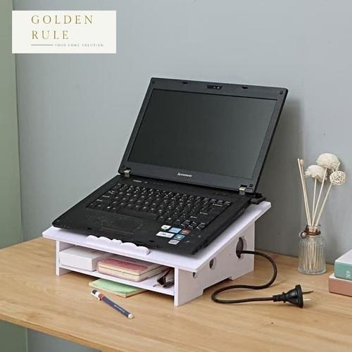 Jual Meja Rak Laptop Shabby dengan Rak Desktop Storage Minimalis bahan ...